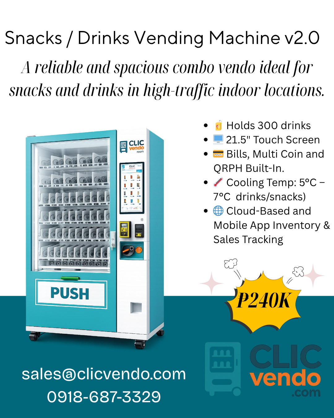 Vending Machines for Sale Philippines | CLIC Vendo Models and Prices