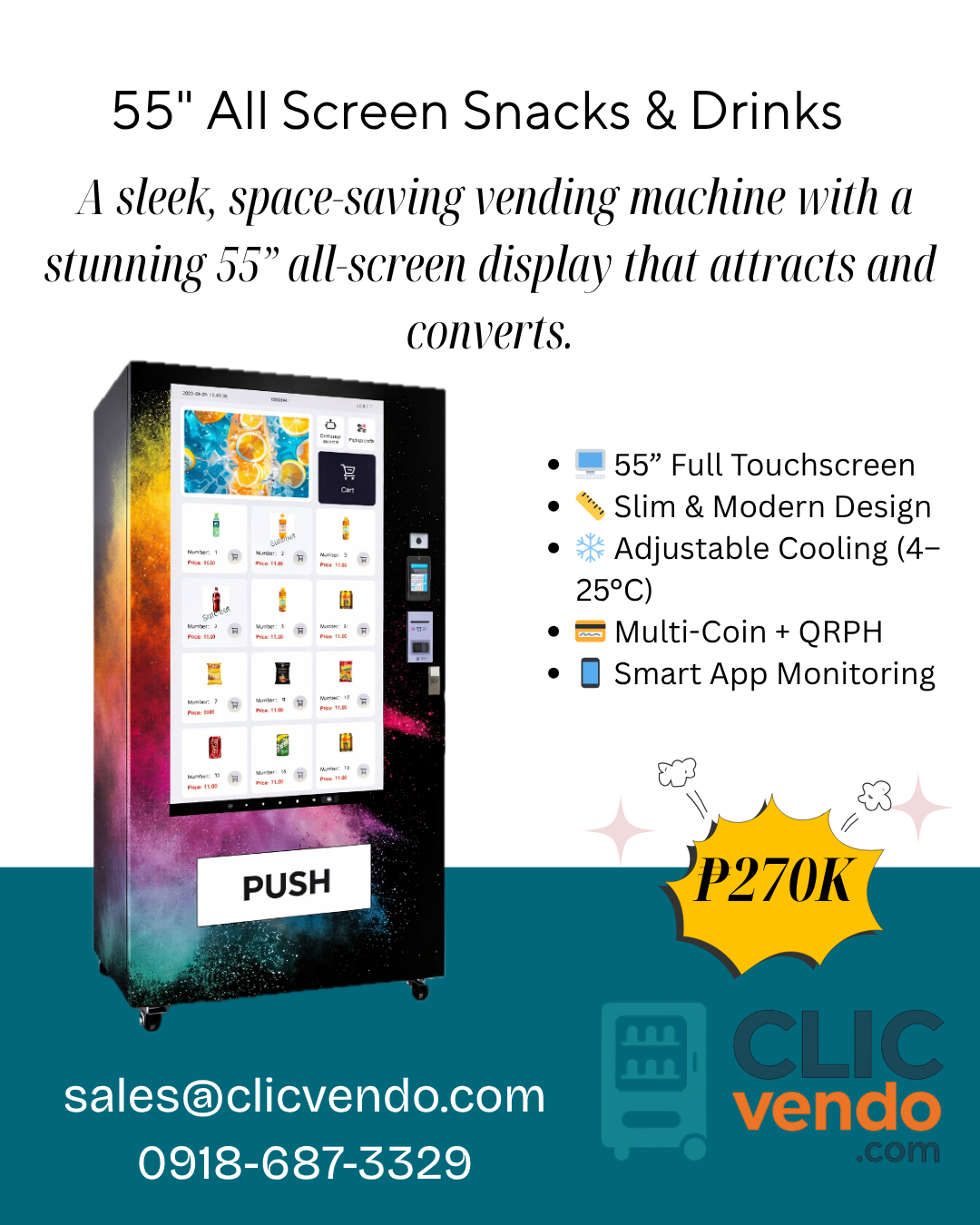 Vending Machines for Sale Philippines | CLIC Vendo Models and Prices