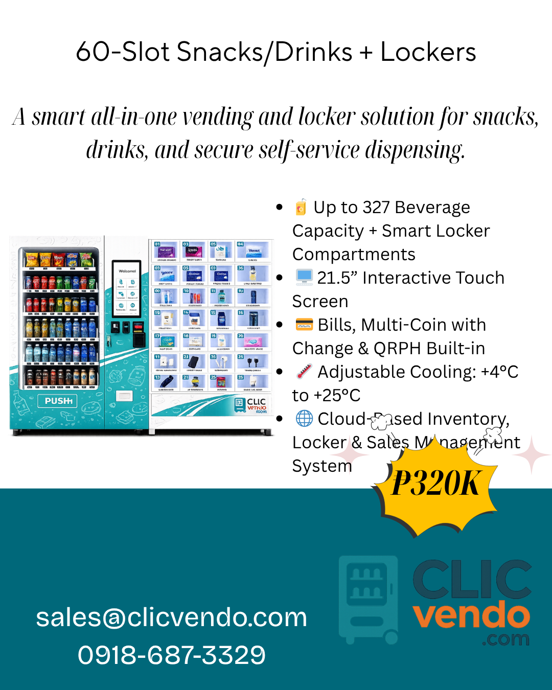 Vending Machines for Sale Philippines | CLIC Vendo Models and Prices