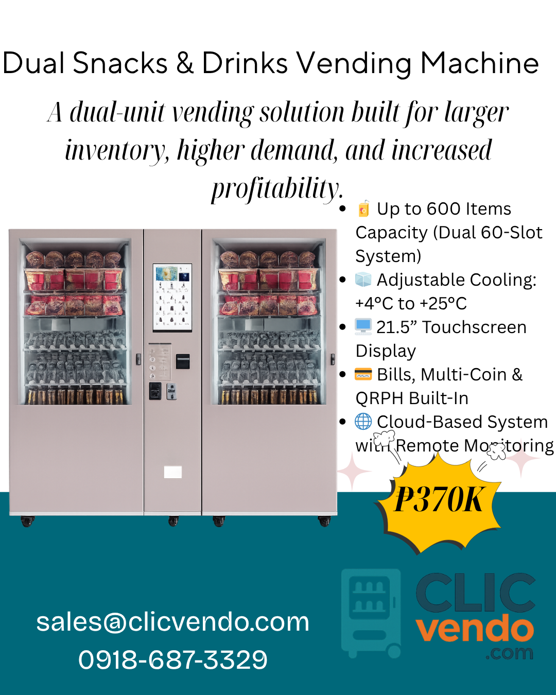 Vending Machines for Sale Philippines | CLIC Vendo Models and Prices