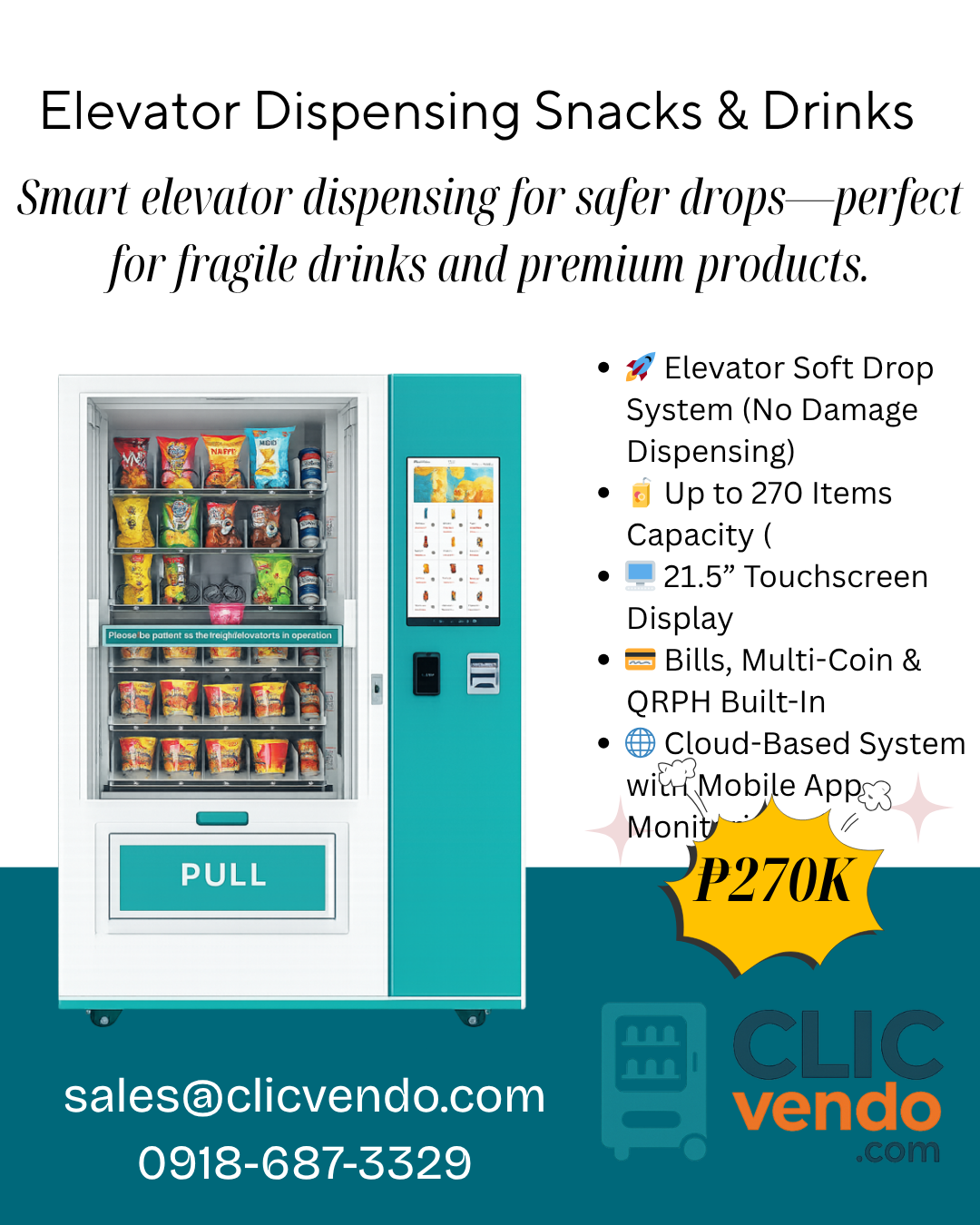 Vending Machines for Sale Philippines | CLIC Vendo Models and Prices