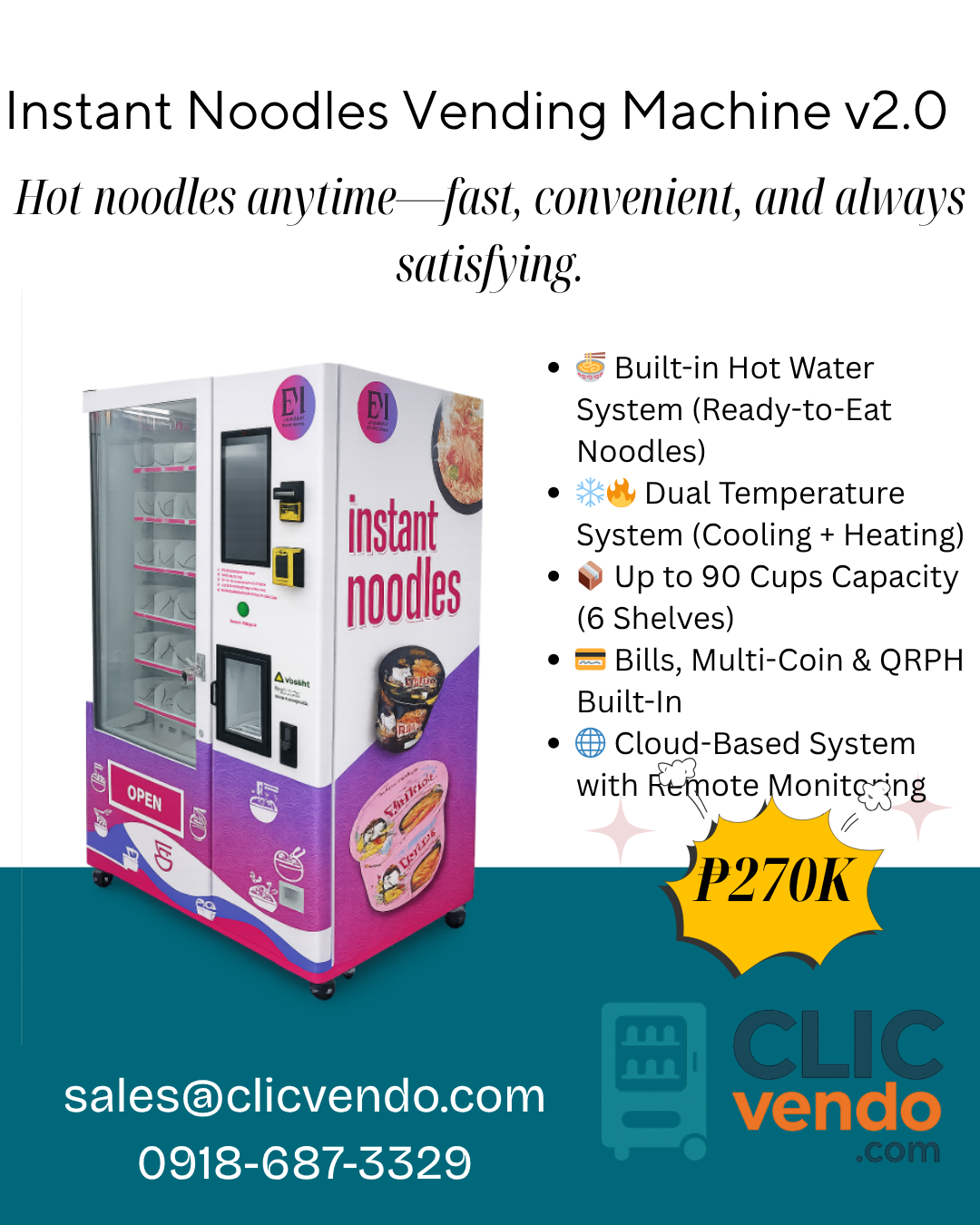Vending Machines for Sale Philippines | CLIC Vendo Models and Prices