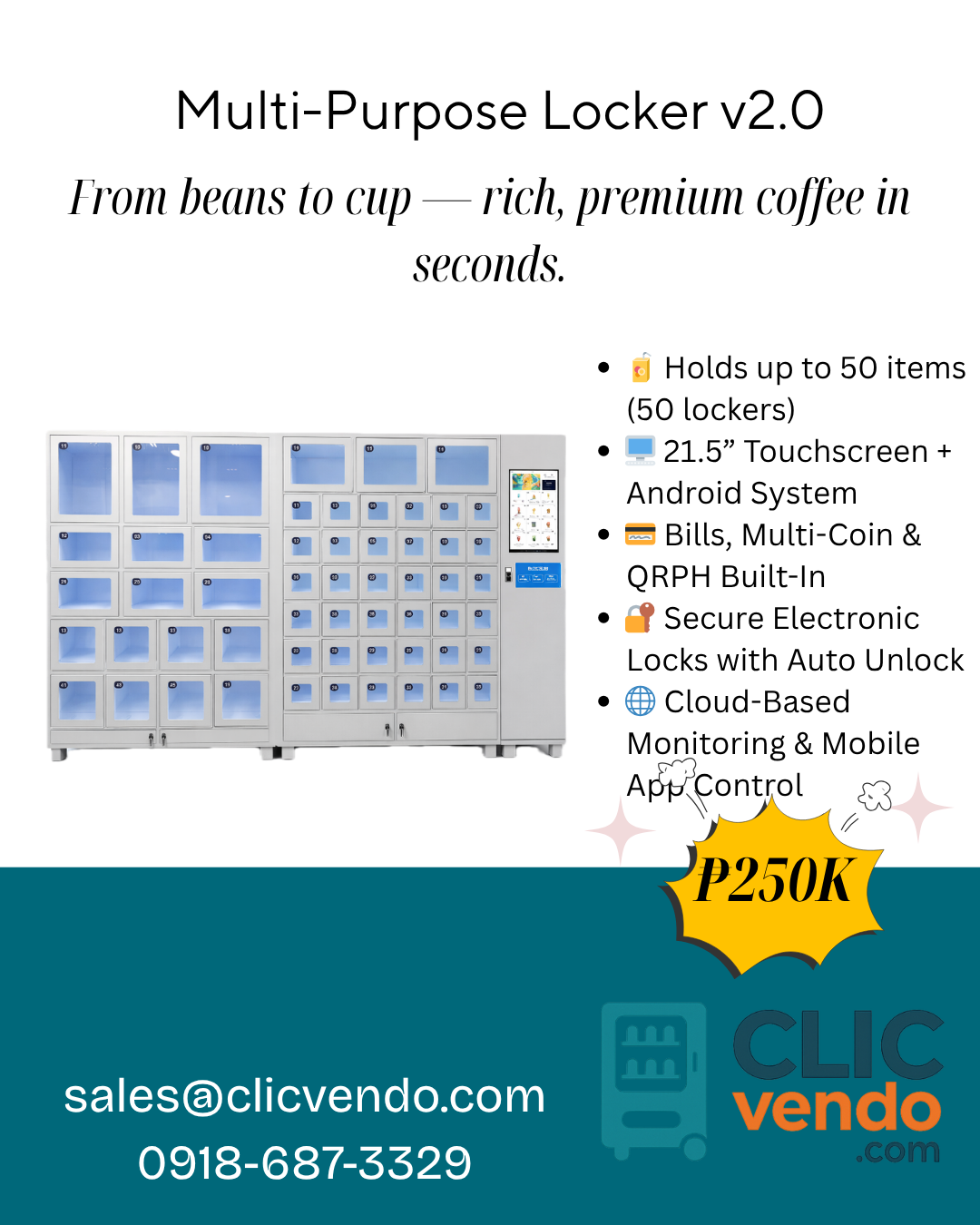 Vending Machines for Sale Philippines | CLIC Vendo Models and Prices