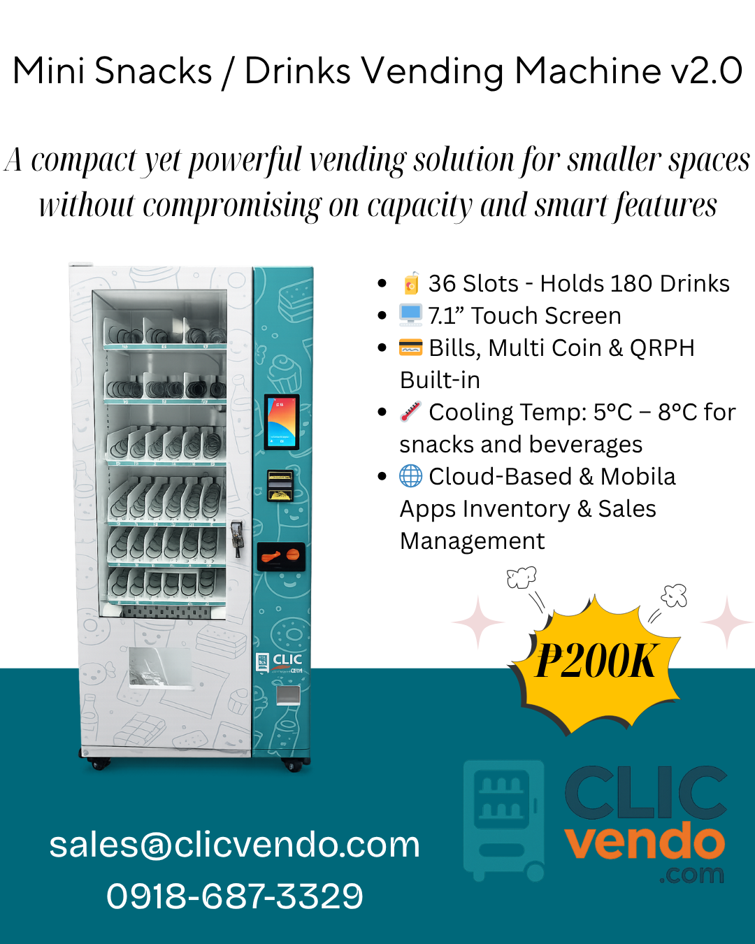 Vending Machines for Sale Philippines | CLIC Vendo Models and Prices