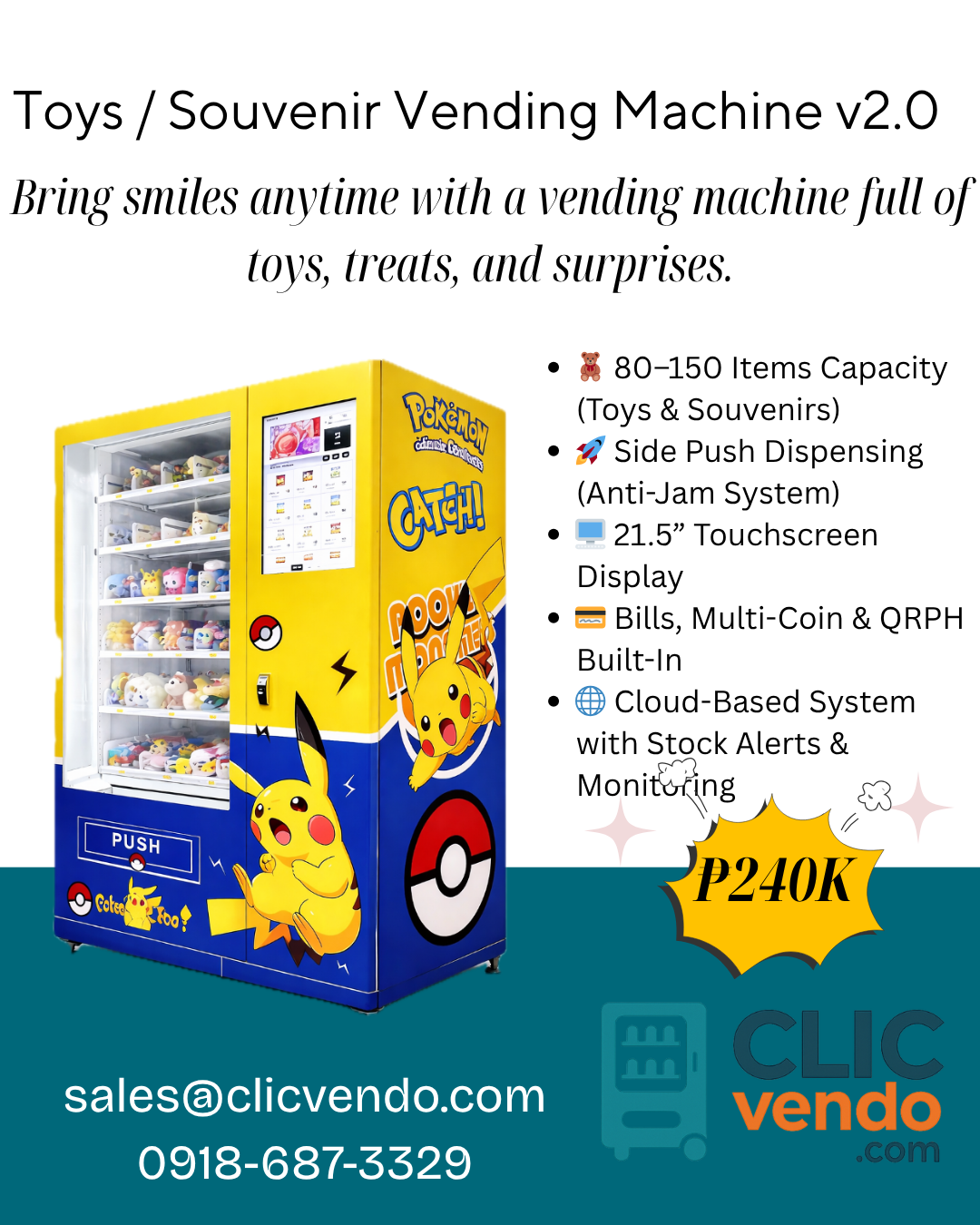 Vending Machines for Sale Philippines | CLIC Vendo Models and Prices
